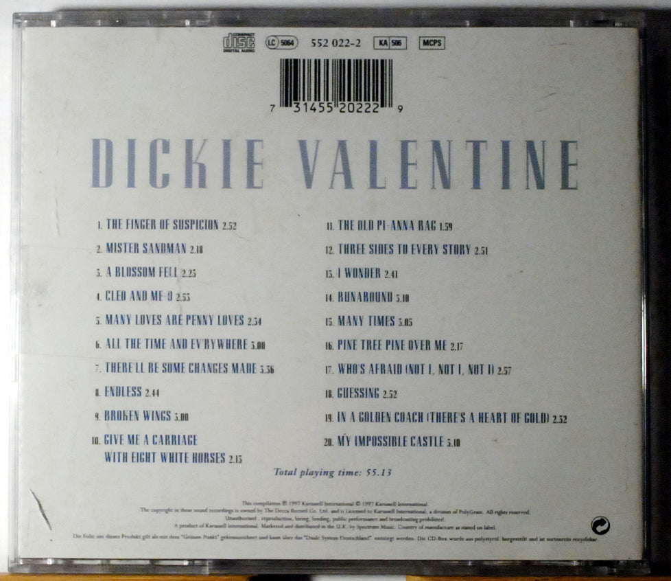 Dickie Valentine : The Very Best of Dickie Valentine CD (1997 ...