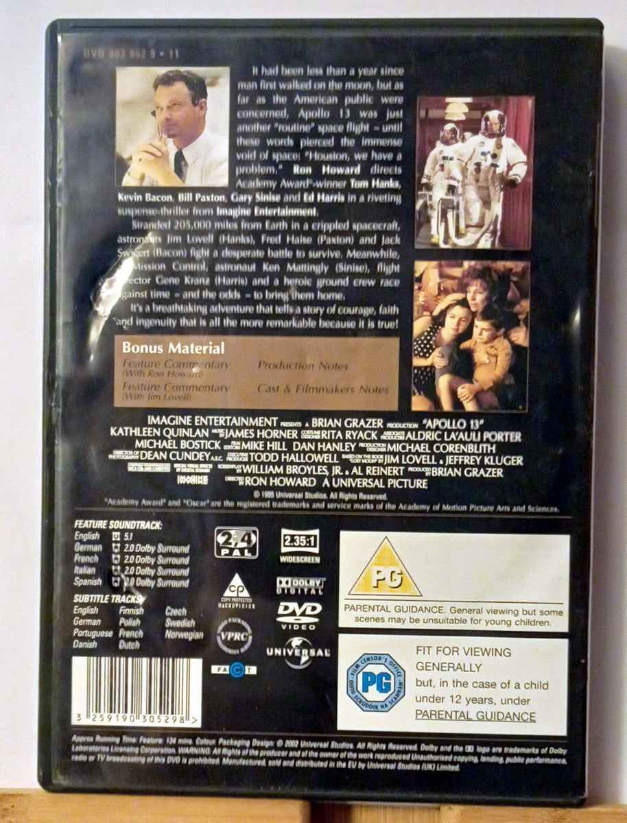 Apollo 13 DVD (2007) Tom Hanks, Howard (DIR) cert PG – WeSellit.UK